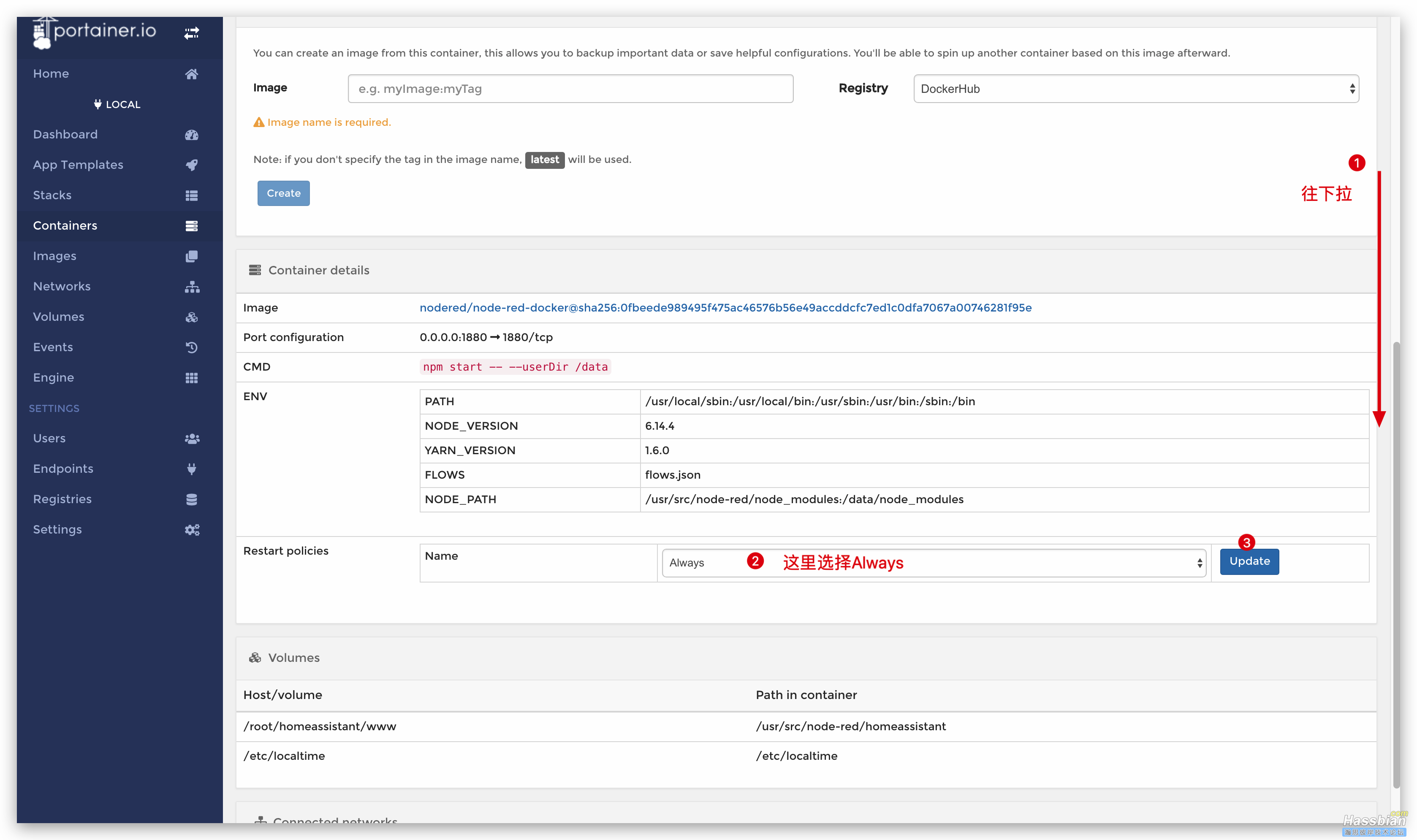 在centos中安装docker 利用docker安装node Red和mqtt以及其他 转自hassbian Centos Nodered