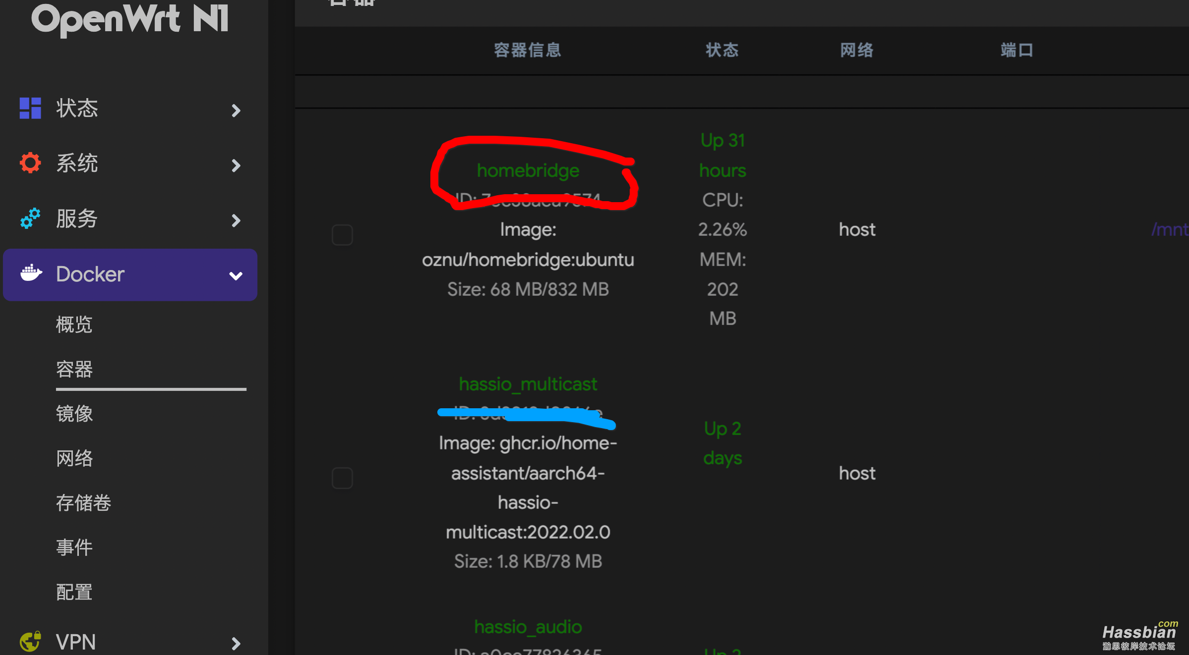 N1上OpenWrt Docker 折腾HomeAssistant后还是选择了Homebridge - 『HomeAssistant』综合讨论区 - 『瀚思彼岸』» 智能家居技术论坛 ...